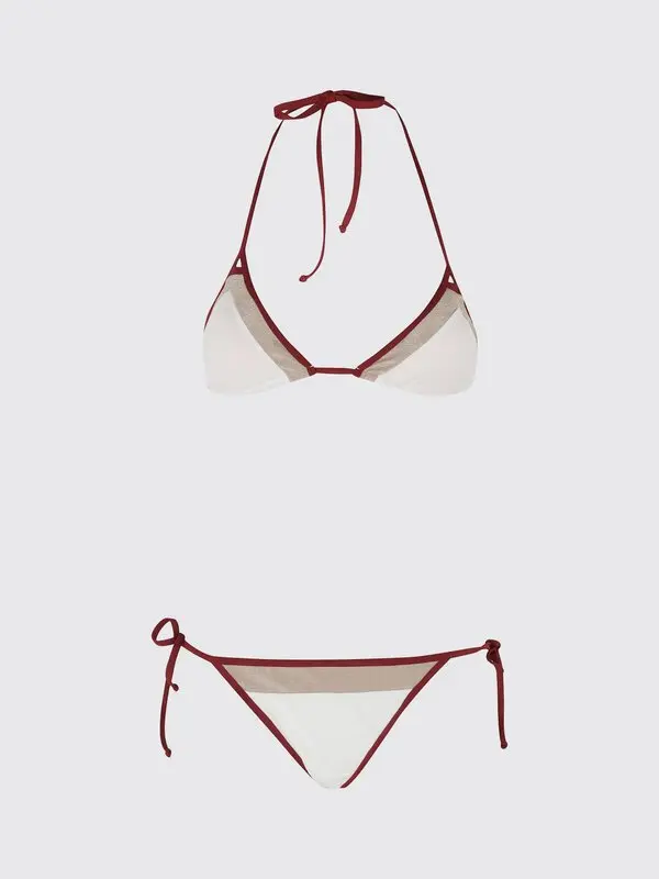 IV.AM Raquel Triangle Bikini With Striped Pattern