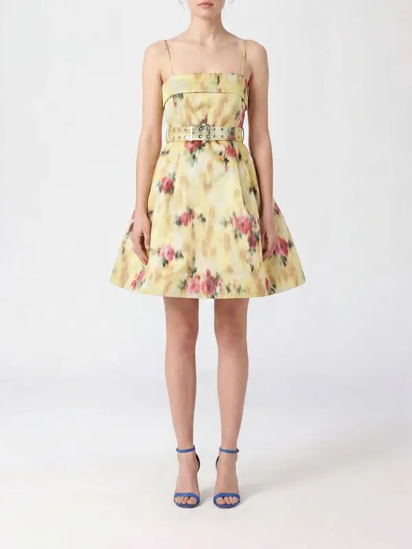 GANNI Floral-print A-line Mini Dress In Recycled Crêpe - Multicolor