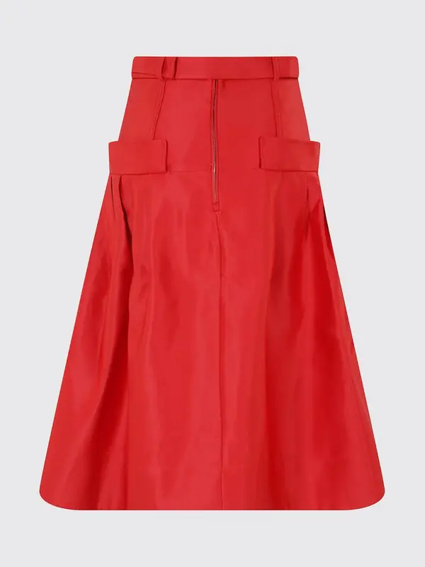 GANNI Recycled Faux Leather High-waisted A-line Midi Skirt