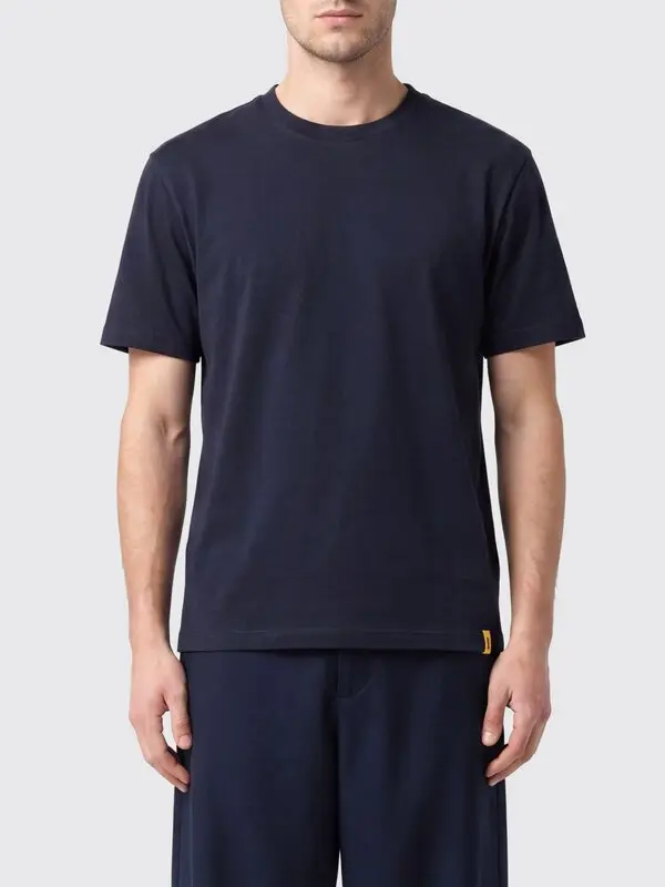 K-WAY Fantome Short-sleeved Cotton T-shirt With Applied Logo - Blue