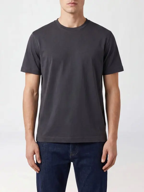 CIRCOLO 1901 Short-sleeved Pure Cotton Crew Neck T-shirt - Black
