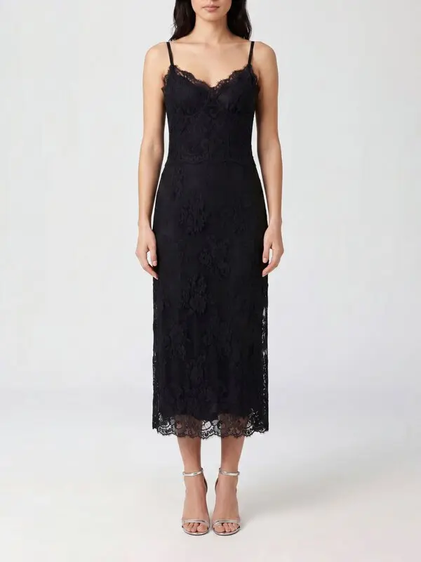 Dolce & Gabbana Lace Midi Dress - Black