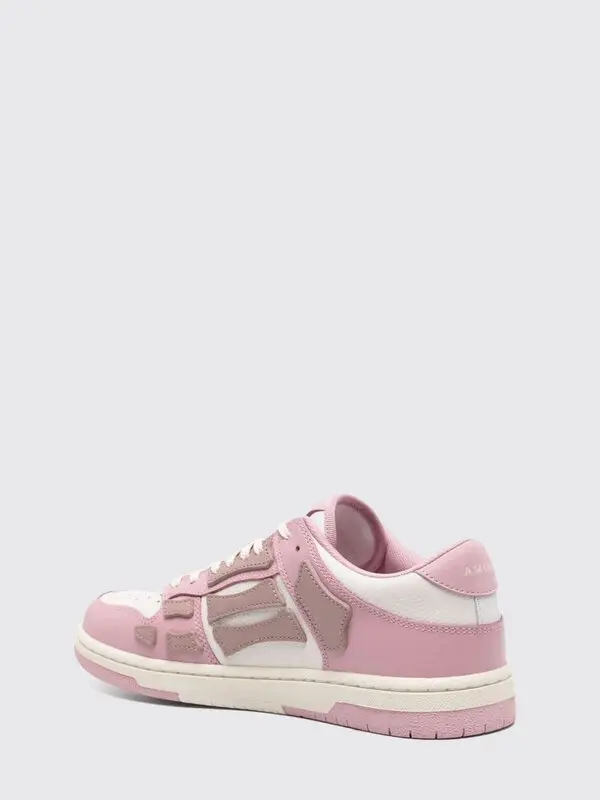 Amiri Skel Low-top Leather Trainers With Perforated Toe And Padded Ankle