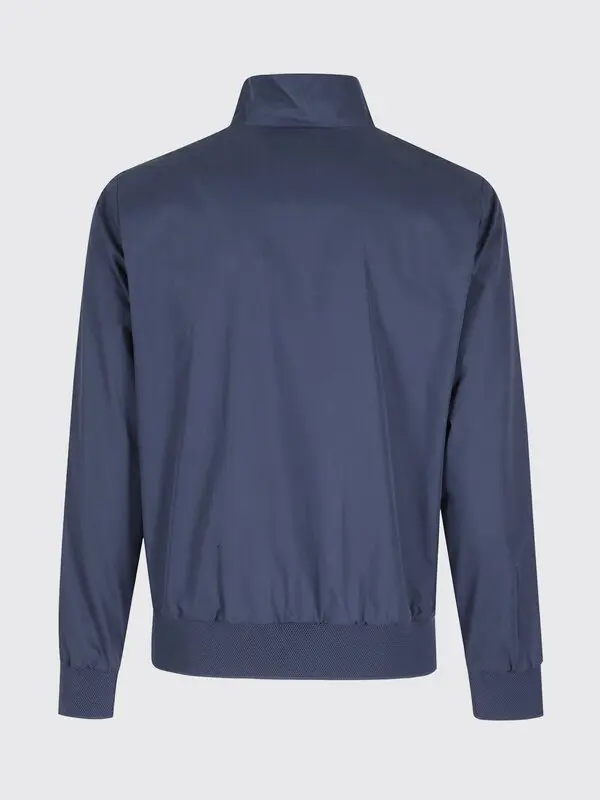 PEOPLE OF SHIBUYA Cotton Blend Bomber Jacket With High Collar And Zip Closure