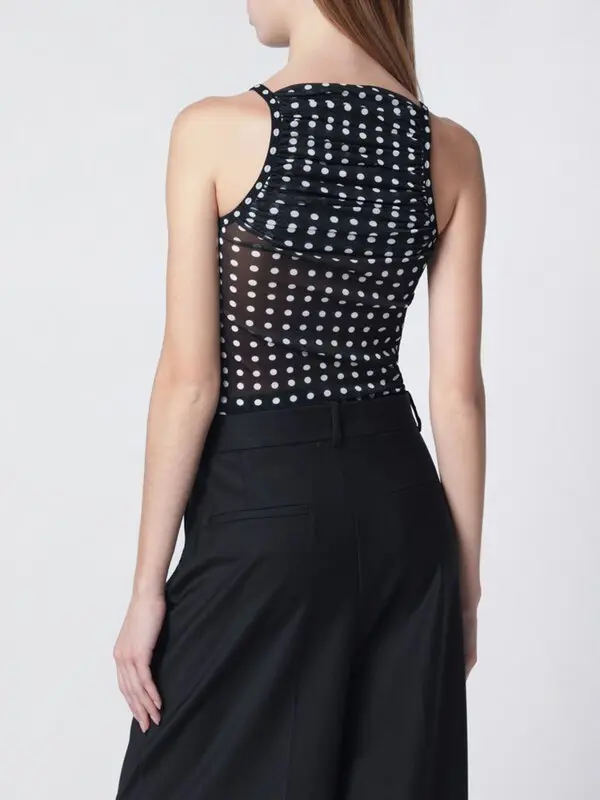 PATOU Polka Dot Viscose Top - Blue