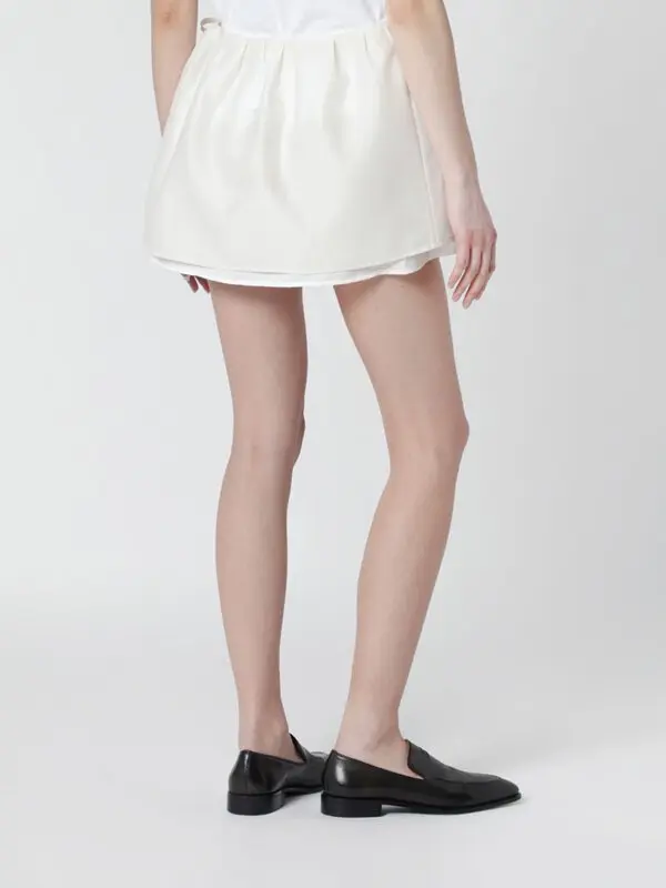 DUNST Satin Mini Skirt - White