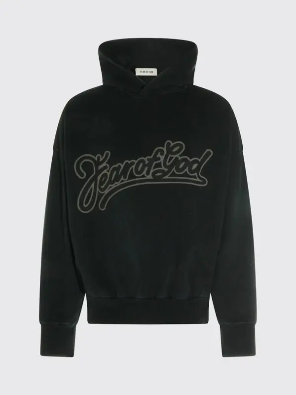 Fear Of God Relaxed Fit Cotton Hoodie With Printed Logo