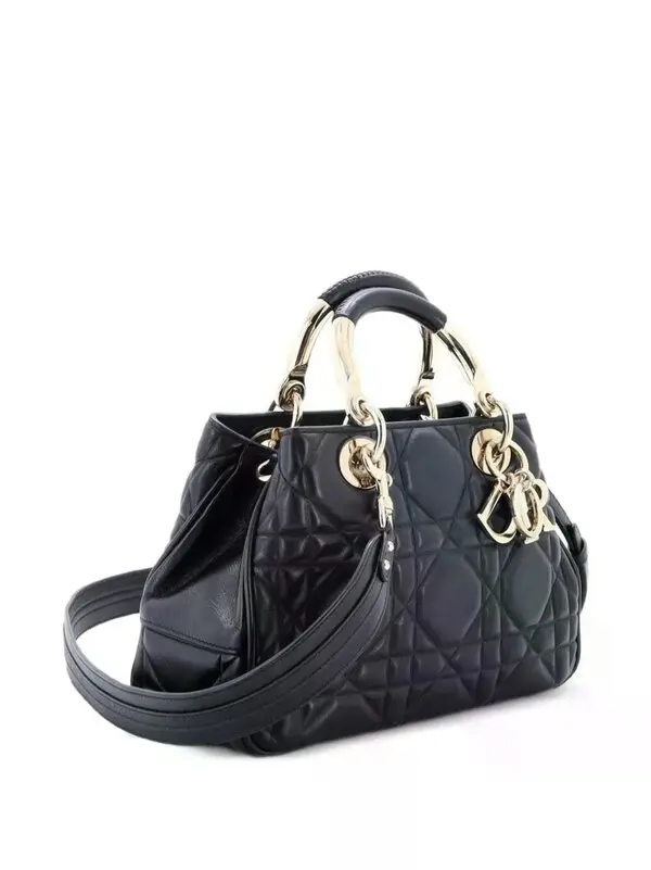 Dior Lady 95.22 Cannage Embossed Leather Small Crossbody Bag
