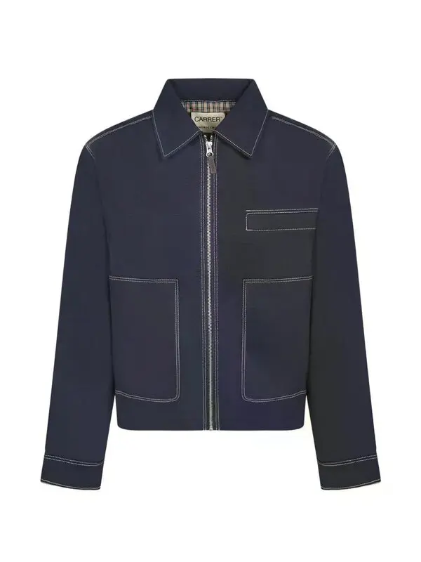 CARRER Contrast-stitch Zip-up Jacket