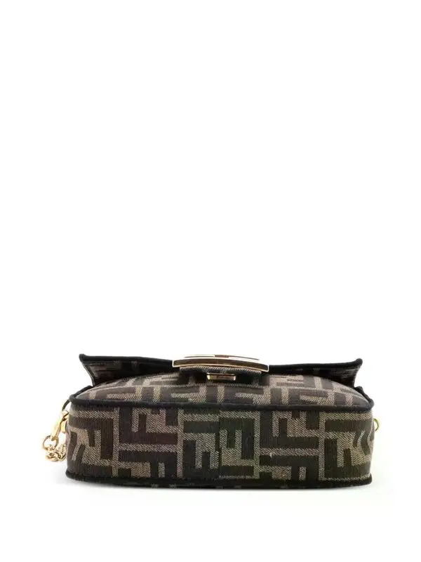 Fendi Zucca Canvas Mini Baguette Crossbody Bag - Brown