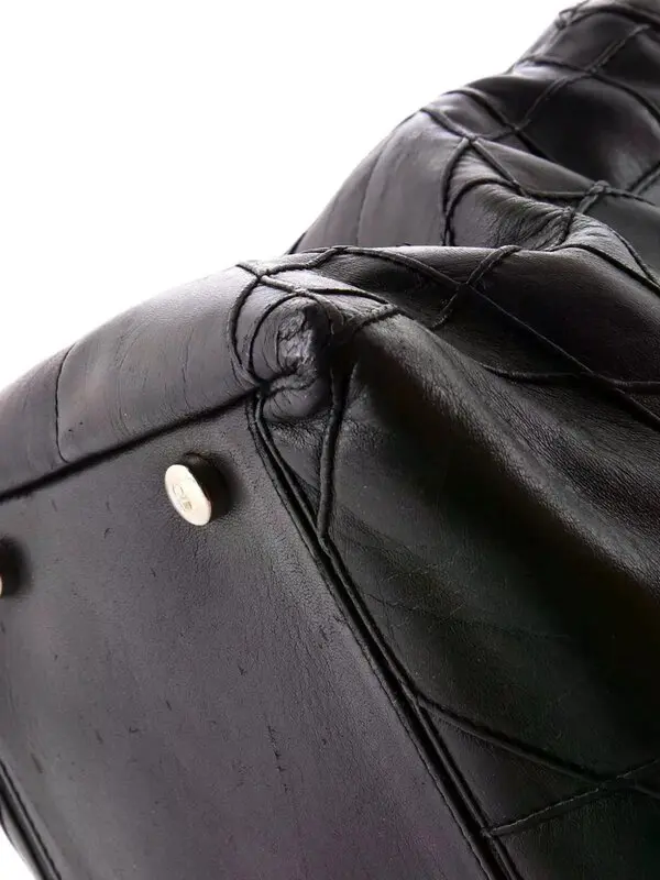 Dior Granville Cannage Quilt Leather Medium Satchel - Black