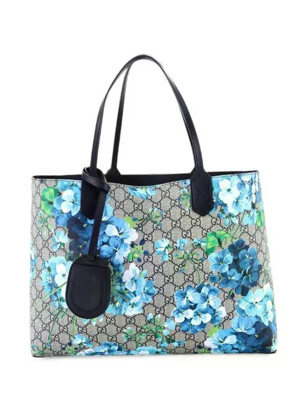 Gucci Blooms Gg Print Leather Medium Tote Bag