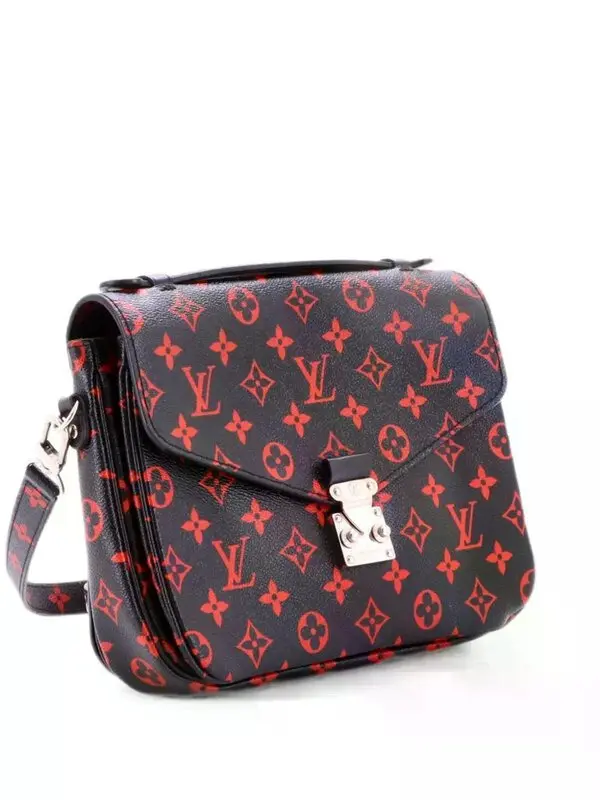LOUIS VUITTON Pochette Metis Limited Edition Monogram Infrarouge Crossbody Bag - Black