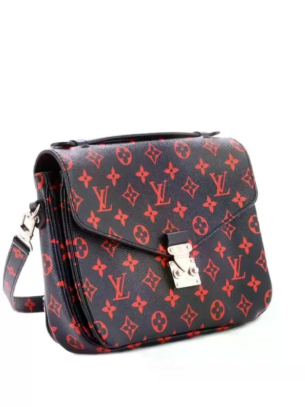 LOUIS VUITTON Pochette Metis Limited Edition Monogram Infrarouge Crossbody Bag - Black