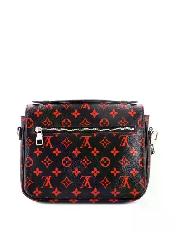 LOUIS VUITTON Pochette Metis Limited Edition Monogram Infrarouge Crossbody Bag - Black