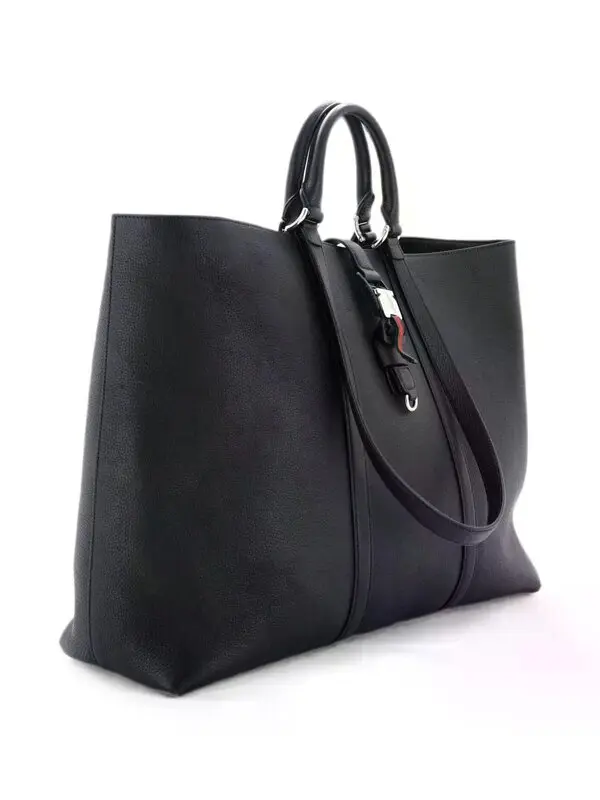 Gucci Web Buckle Top Handle Tote Leather Xl Satchel