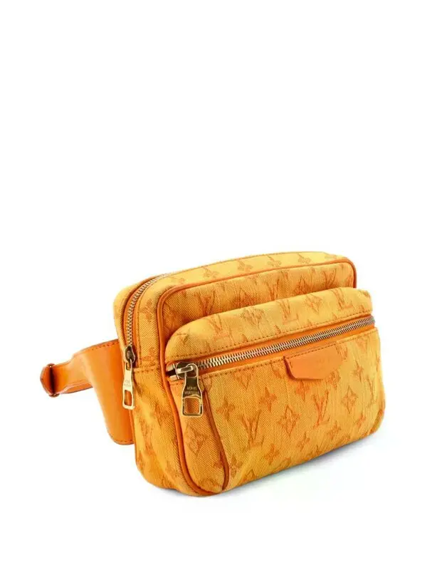 LOUIS VUITTON Monogram Denim Outdoor Bumbag - Orange