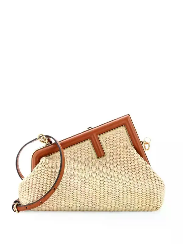 Fendi Small Raffia Shoulder Bag