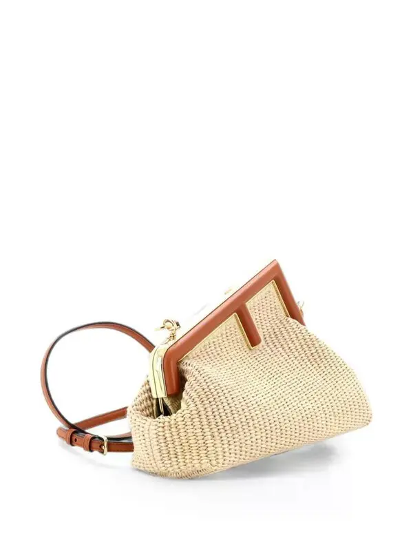 Fendi Small Raffia Shoulder Bag