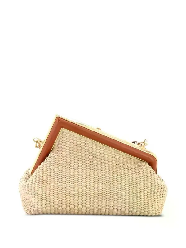 Fendi Small Raffia Shoulder Bag
