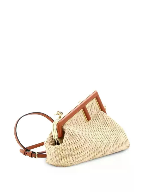 Fendi Small Raffia Shoulder Bag
