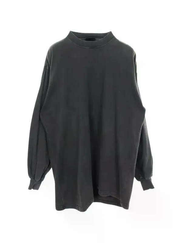 Balenciaga 2010s Logo Print Long Sleeve T-shirt - Grey