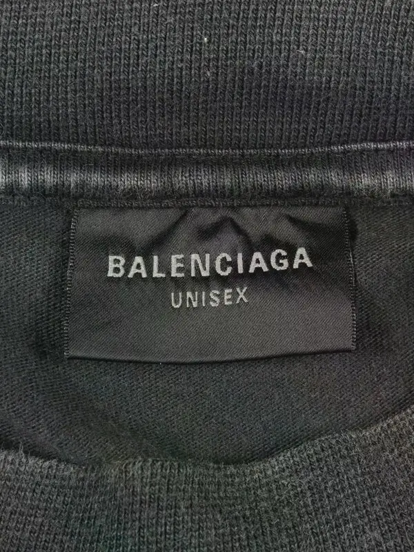 Balenciaga 2010s Logo Print Long Sleeve T-shirt