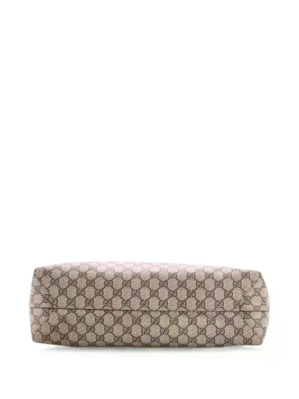 Gucci Reversible Gg Coated Canvas With Leather Medium Tote Bag