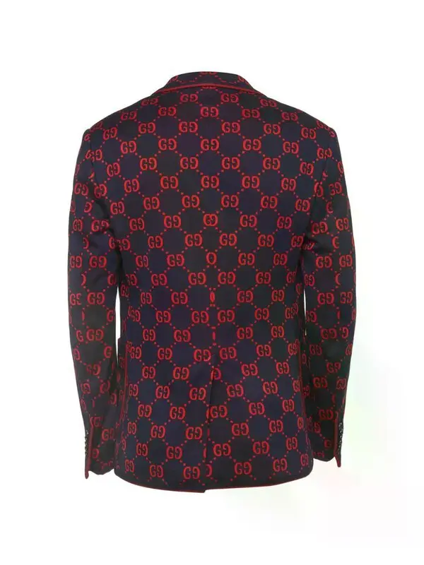 Gucci Gg Jacquard Knit Blazer