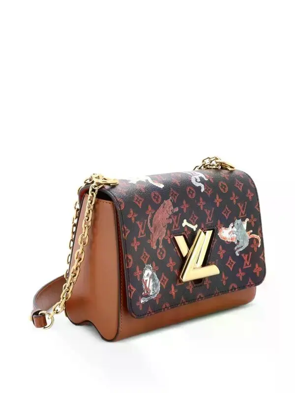 LOUIS VUITTON Catogram Canvas Mm Twist Handbag - Brown