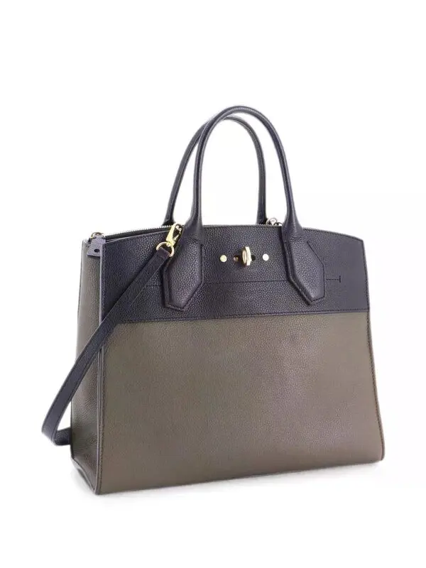 LOUIS VUITTON City Steamer Leather Mm Tote Bag - Black