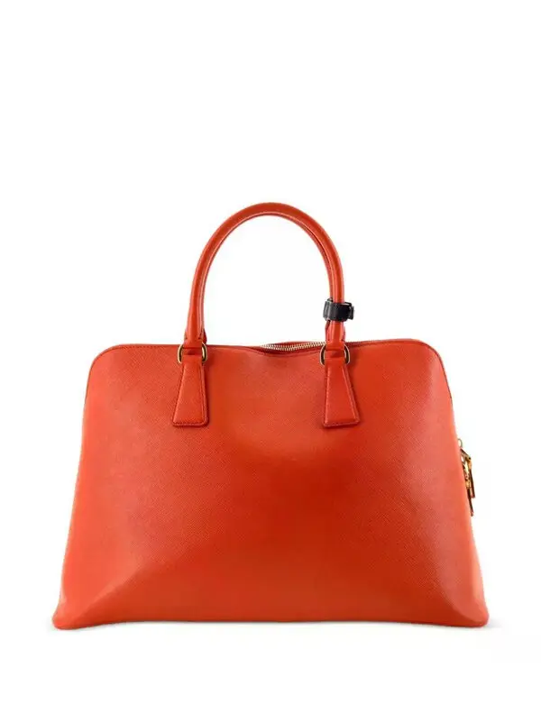 Prada Saffiano Leather Promenade Bag - Orange
