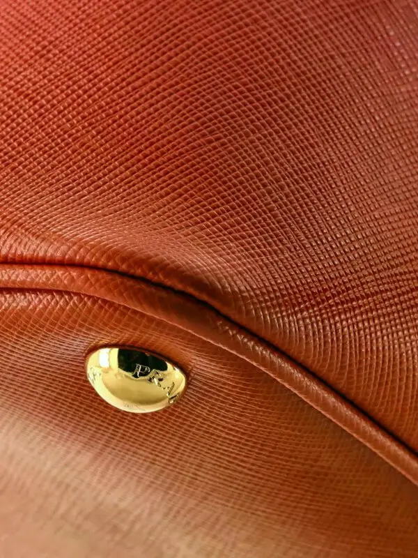 Prada Saffiano Leather Promenade Bag - Orange