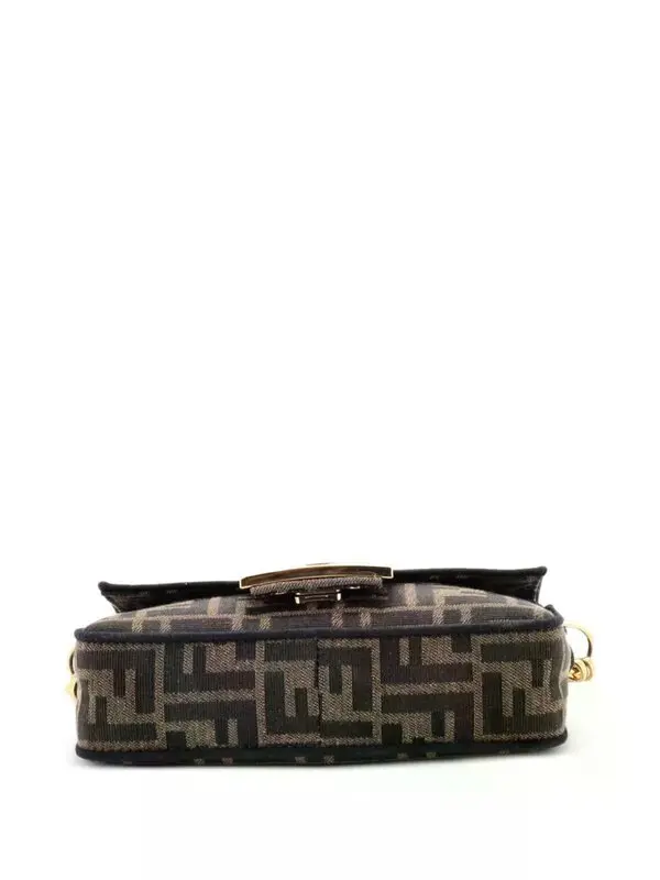 Fendi Baguette Nm Bag Zucca Canvas Mini Crossbody Bag - Brown