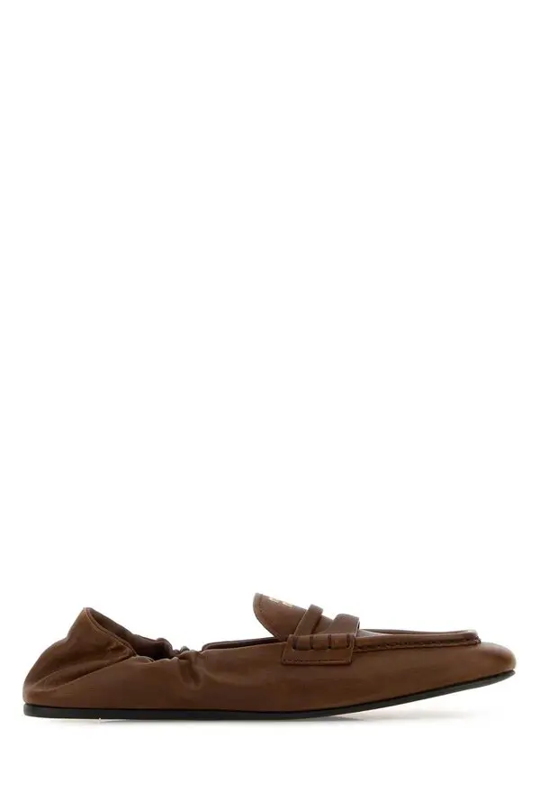 Miu Miu Nappa Leather Ruches Loafers