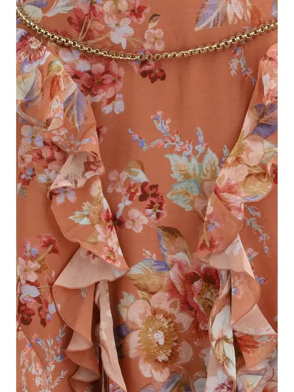 Zimmermann Long Ruffle Skirt