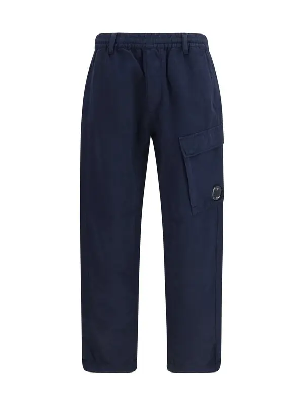 C.P. COMPANY Cotton Rip-stop Boxy Lens Cargo Pants - Blue