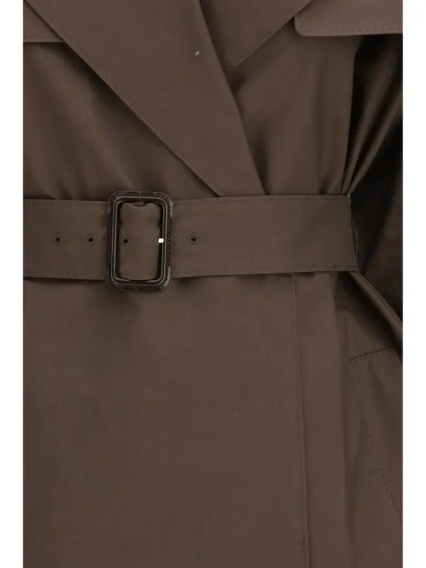 Max Mara Double-breasted Cotton-blend Trench Coat - Brown