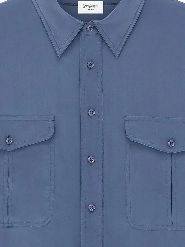 Saint Laurent Certified Viscose And Silk Shirt