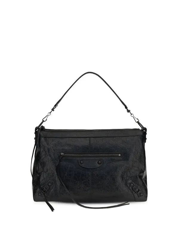 Balenciaga Le City Moto Medium Shoulder Bag - Black