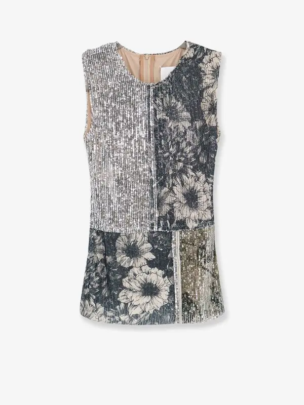 MAISON MARGIELA Patchwork Top With Sequins Embroidery