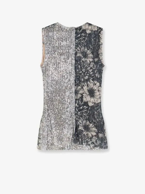 MAISON MARGIELA Patchwork Top With Sequins Embroidery