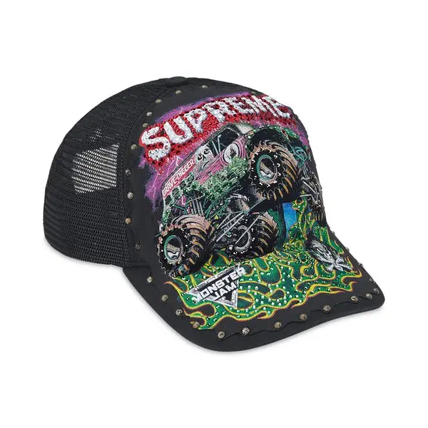 Supreme Monster Jam Grave Digger Mesh Back 5-panel Cap - Black