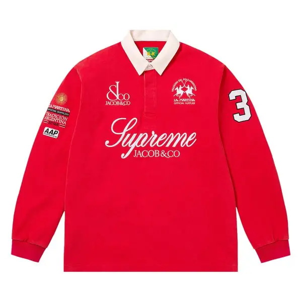 Supreme X La Martina X Jacob & Co Rugby Shirt - Red