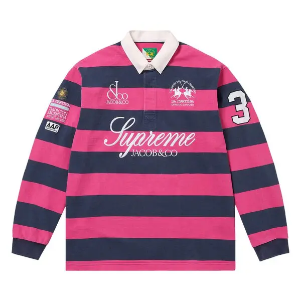 Supreme X La Martina X Jacob & Co Rugby Stripe Long Sleeve Shirt