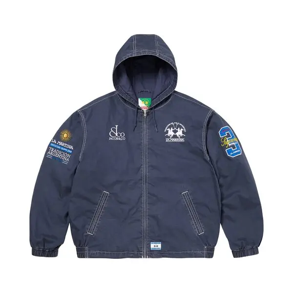 Supreme X La Martina X Jacob & Co Lightweight Hooded Jacket 'navy - Blue