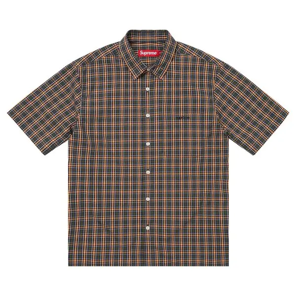 Supreme Plaid Short Sleeve Button Up Shirt