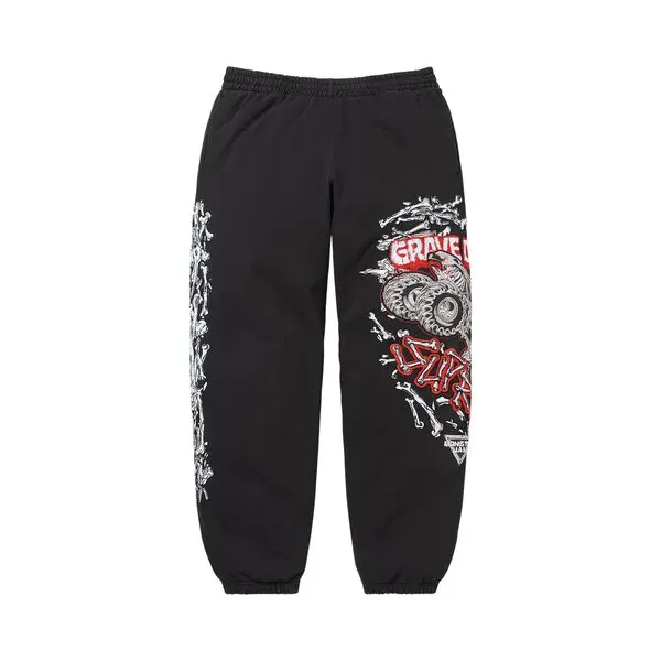 Supreme Monster Jam Grave Digger Bones Sweatpant - Black
