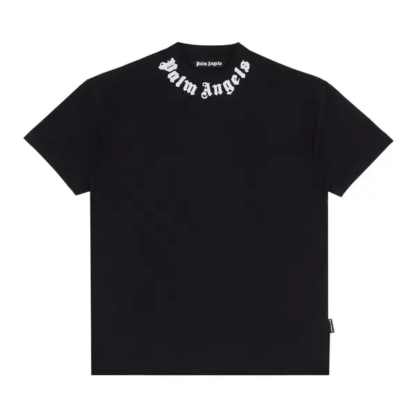 Palm Angels Neck Logo Tee /off White