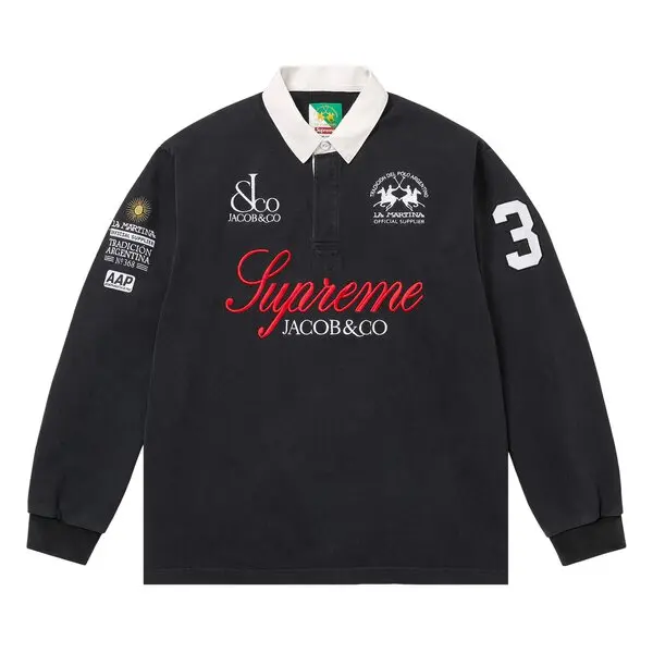 Supreme X La Martina X Jacob & Co Rugby Shirt - Black